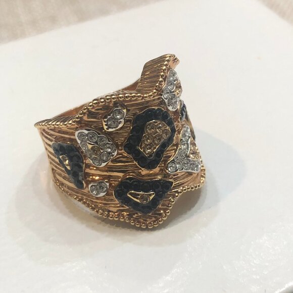 Dallas Prince -DP | Jewelry | Dallas Prince Dp Wide Black Clear Pave ...